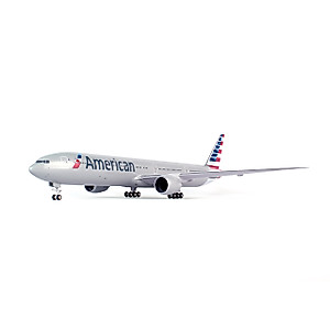 Daron Skymarks SKR715 American 777-300 New Livery Airplane Model Building Kit with Gear, 1/200-Scale , White