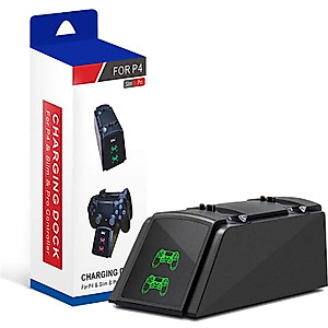 Controller Charger Docking Station, Vergissm Dual Docking Station for Playstation 4/ PS4/ PS4 pro Move Controller