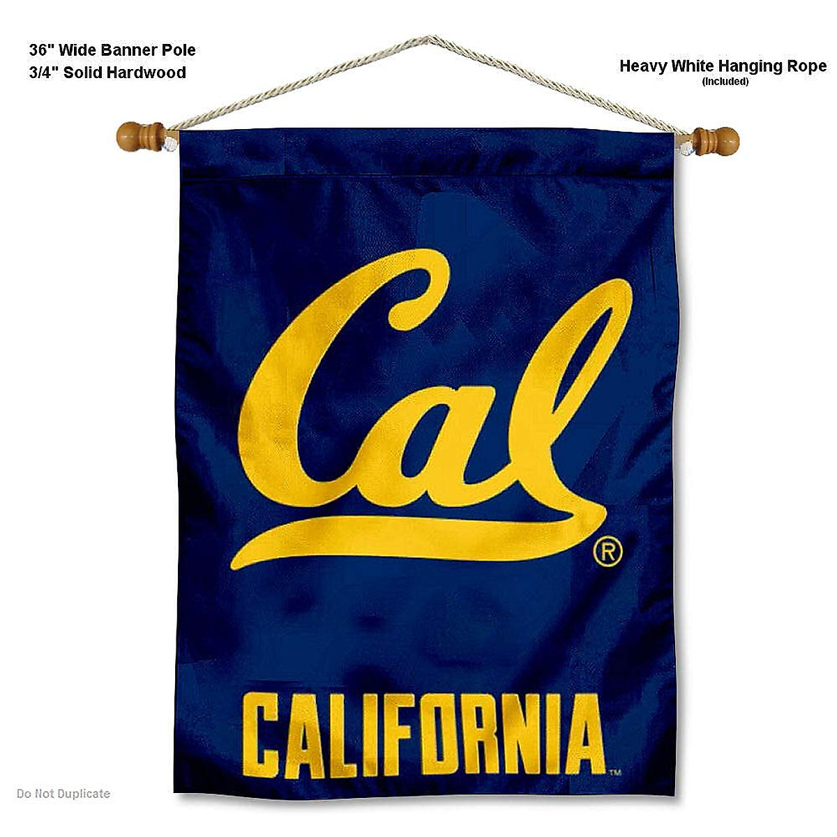 Cal Berkeley Golden Bears Cal Logo Banner with Hanging Pole