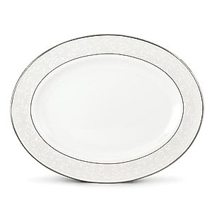 Lenox Opal Innocence 13" Oval Serving Platter, White