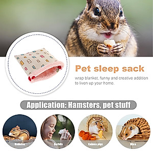 POPETPOP Hamster Bedding-Hedgehog Snuggle Sack Rat House Bed Winter Warm Fleece Small Pet Hamster Bed House Cage Nest Random Color-Small