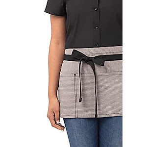 Chef Works Unisex Portland Waitress Apron, Black, One Size