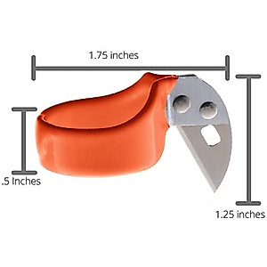 Razor's Edge Safety Knife - Utility Ring Knife for Finger with Sharp, Straight Blade - Ring Size 10 - Pointed Tip - Dozen - By Handy Twine Knife