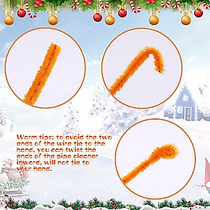 180 Pieces Pipe Cleaners Chenille Stem, Orange Craft Pipe Cleaners, 11.8inch Christmas Pipe Cleaners Chenille Stems for DIY Art Crafts Decorations Supplies (Golden)