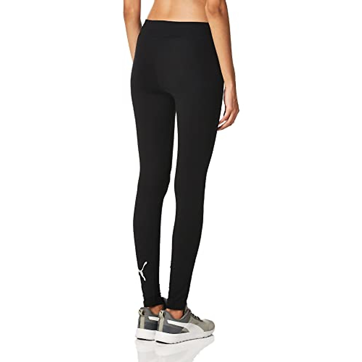 PUMA womens Essentials Logo Leggings, Puma Black, Large US