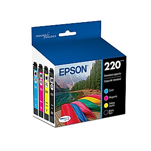 Epson T220120-BCS DURABrite Ultra Black & Color Combo Pack Standard Capacity -Cartridge -Ink (WF-2760, WF-2750, WF-2660, WF-2650, WF-2630, XP-424, XP-420, XP-320),Black and Color Combo Pack