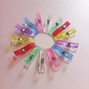 Large Sewing Clips,30 Pcs,Sewing Clips for Fabric,Fabric Clips for Sewing and Quilting,Multicolored Quilting Clips for Binding