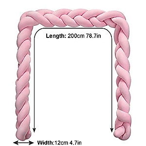 Generic ECHOY Premium Cushion Soft Knot Decorative Pillow Handmade Soft Cushion Decor for Bedroom Pink