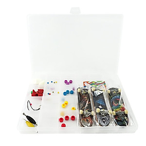 RemeeHi Kids DIY Fingerboard Toy with Nuts Trucks Tool Kit Basic Bearing Wheels Obstacles All Packaged in Plastic Box
