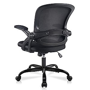 FelixKing Office Chair, Ergonomic Desk Chair, Breathable Mesh Computer Chair Swivel Home Desk Gaming Chair with Wheels and Flip-up Armrests, Adjustable Height for Conference Room (Black)