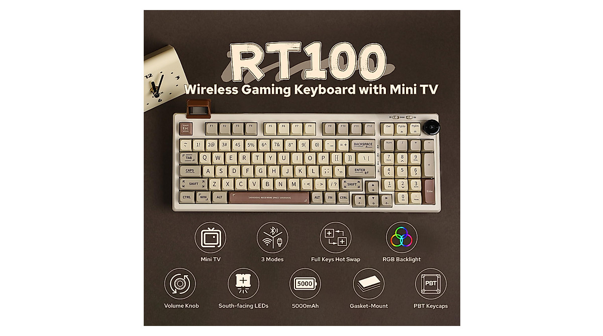 EPOMAKER RT100 Mechanical Keyboard - Retro & Customizable