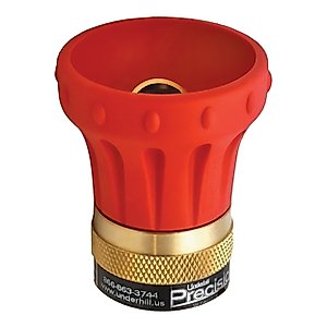 Underhill Precision Cyclone Garden Water Hose Nozzle Sprayer, 50+ GPM 80 PSI, 3/4-Inch Thread Inlet, High Pressure Heavy-Duty Brass and Rubber, HN5000
