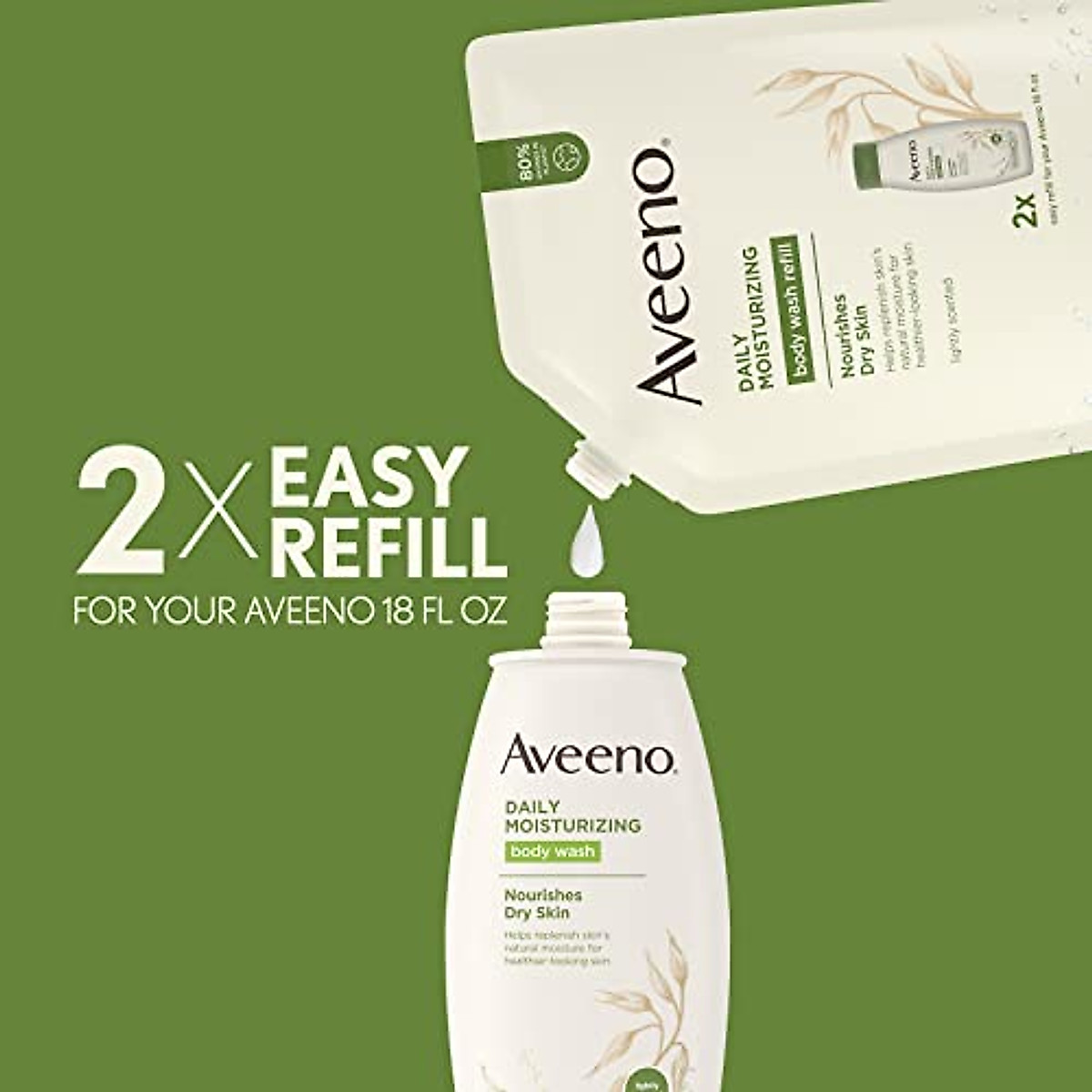 Aveeno Daily Moisturizing Body Wash, Soothing Oat, Refill, 36 Fl. Oz