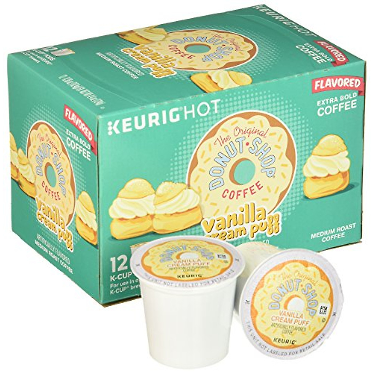 THE ORIGINAL DO Keurig Green Mountain Donut Shop Coffee, Medium Roast, Vanilla Puff, 12 ct