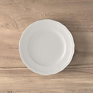 Villeroy & Boch Manoir 18-Piece Dinnerware Set, Plates & Bowls, Premium Porcelain, Made in Germany, White, Large