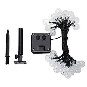 Hann Solar String Lights, 20ft 30 LEDs Crystal Ball 8 Working Modes Waterproof Outdoor String Lights Solar Powered Globe Fairy String Lights for Garden, Yard, Home, Landscape,Christmas Party