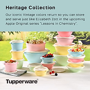 Tupperware Heritage Collection 7.6 Cup Cookie Canister - Vintage Light Pink Color, Dishwasher Safe & BPA Free Container - (1.8 L)