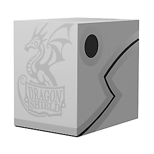 Dragon Shield Card Deck Box – Ashen White/Black 150CT – Durable and Sturdy TCG, OCG Card Storage – Compatible with MGT, Magic The Gathering, Commander Decks, Pokemon, Yugioh