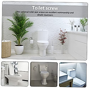 Housoutil 3sets Toilet Accessories Universal Toilet Seat Screws and Bolts Set for Easy Installation 2pcs*3