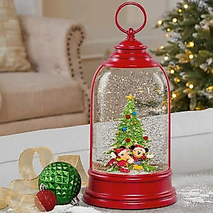 Disney Holiday Lantern ~ Christmas Tree Snow Dome Water Globe Glitter (Pack of 1)