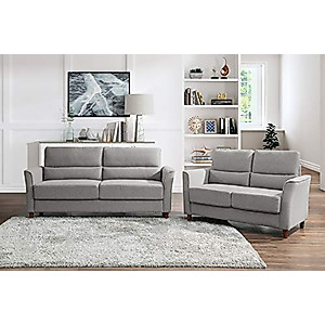 Lexicon Willow Living Room Loveseat, Gray