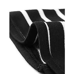 Allegra K Women's Notched Lapel Casual Work Office Striped Blazer X-Small Black