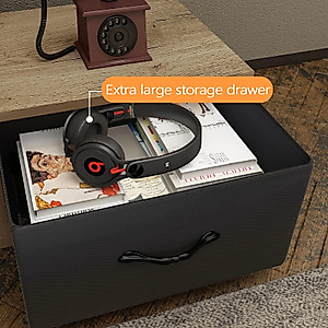 WelFurGeer Black TV Stand for 32/55/65/70 inch TV, Entertainment Center for Video Gaming, Modern Television Stands with Storage Drawers, Media Center for Living Room, Bedroom, Toolless Assembly