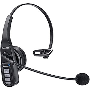 Conambo Trucker Bluetooth Headset 5.0 with Microphone Noise Cancelling Wireless Phone Headset 22Hrs Talktime Mute Button Bluetooth Headphones for Cell Phones Business Home Office Trucker