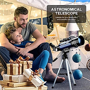 ESSLNB Beginner Telescope for Kids and Children 70mm Astronomical Refractor Telescopes Multi-Fully Coated Kids Telescope with Tripod