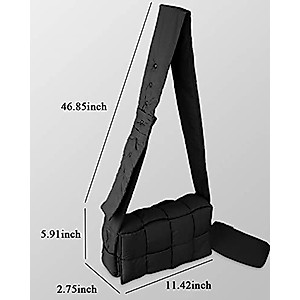 Puffer Woven Bag Women Padded Designer Crossbody Bags Puffer Tote bags Woven Purse Down Shoulder Bags for Women