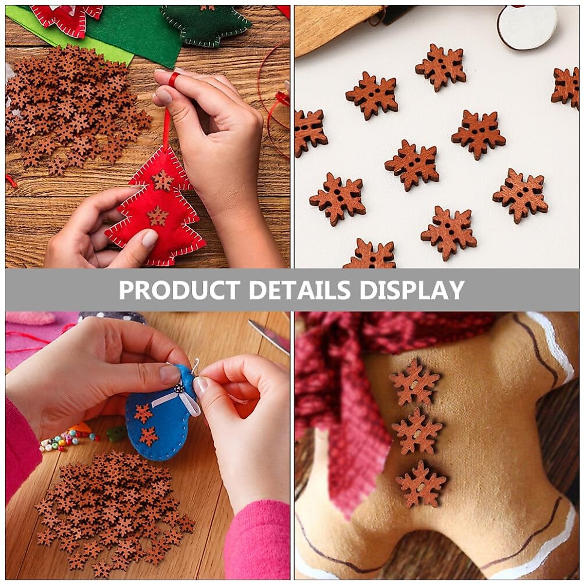 200pcs Craft Buttons Small Buttons Wooden Buttons for Crafts DIY Wooden Ornaments Decorative Buttons Overcoats Button Decor Retro Style Buttons Coat Button Cute Buttons