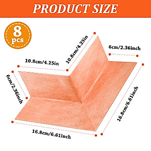 8 Pcs Waterproofing Outside Corner Shower Seamless Membrane Corner Waterproof Polyethylene Corner for Bathroom, Steam Room, Bathtub Walls and Surrounds