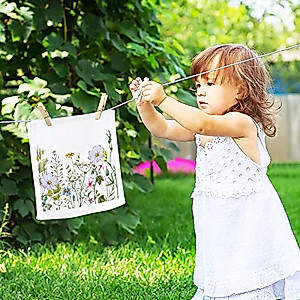 xigua Herbs and Wild Flower2 Wash Cloths 6 Pack - 12 x 12 Inch Super Soft Washcloths for Your Face and Body - 100% Cotton Highly Absorbent Baby Face Towel