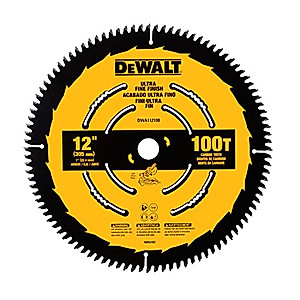 DEWALT Miter Saw Blade, 12 inch, 100 Tooth, Fine Finish, Ultra Sharp Carbide (DWA112100)