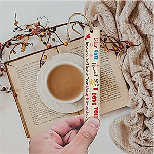 Wooden & Antique - Dear Mom, I Can't Say I Love You Enough, So This is Your Remainder. Wooden Bookmarks, Special Design Wooded Signed Bookmarks for Women, Book Markers for Men