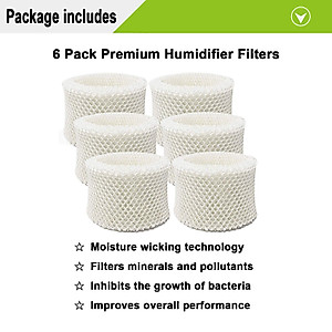 Lemige 6 Pack HC888 Series Filters C Compatible with HC-888, HC-888N, HC-888, HC-888N, HCM-890, HEV-320 Series, Compatible with Duracraft DCM-200, DH-890