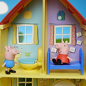 Peppa Pig Toys Peppa's Family Home Combo , House Playset with 4 Figures and Car , Preschool Toys for 3 Year Old Girls and Boys and Up