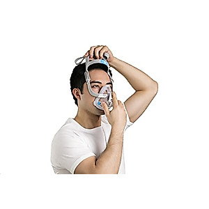 ResMed Airfit/AirTouch F20 Headgear - Replacement Headgear - Extra Soft with Plush Straps - Large, Blue