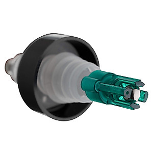 [1 PACK] Measured Liquor Bottle Pourers 0.5 oz (15 mL) - Collared Automatic Measured Bottle Pourer - No Cracks, No Leaks, Bar Spouts, Quick Shot, Spirit, Wine, Bar Cocktail Dispenser