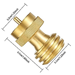Propane Refill Adapter,1lb to 20lb Propane Tank Adapter for Disposable Throwaway Cylinder, Converter Universal 1 Pound / 16.4oz Disposable Small Bottle for Gas Grill and Propane Tree