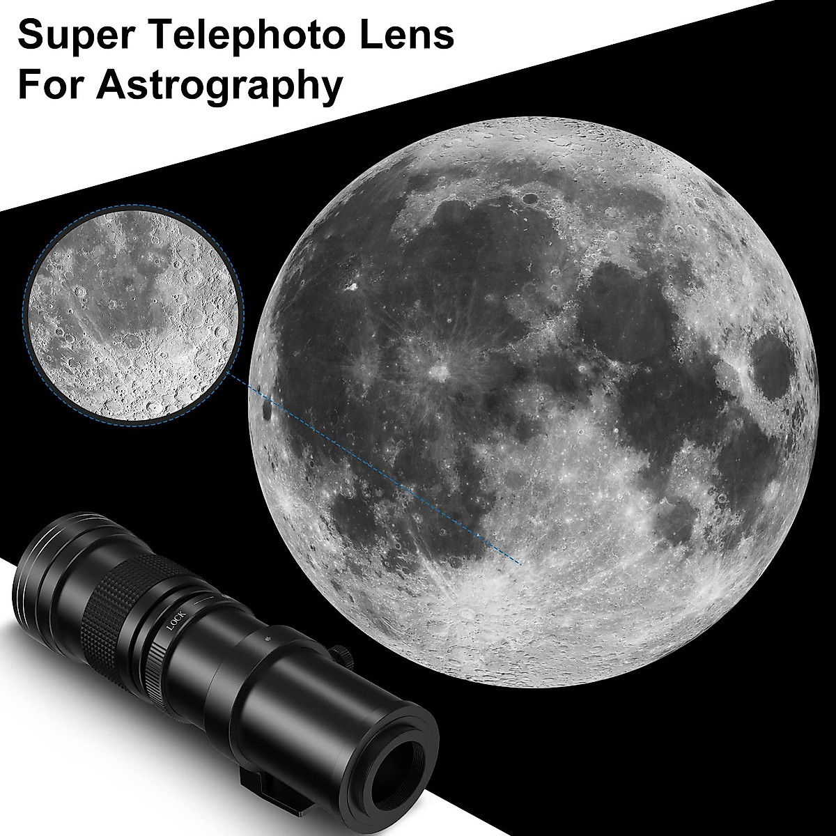 Ultra Telephoto 420-800mm F8.3 Manual Zoom Lens for Nikon DSLR F-Mount Cameras(D850 D810 D800 D610 D750 D500 D7200 D7500 D7100 D5600 D5300 D600 D3500 D3400 D3300 D3200 D5200 D5100 D5000 D7000 D700)