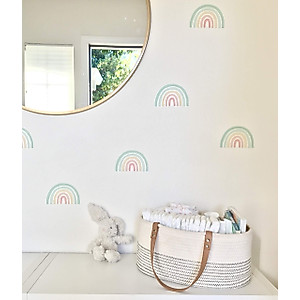 Rainbow Wall Decal | Nursery Decor | Kids Wall Sticker | Muted Boho Rainbow | Watercolor Rainbow Wall Sticker
