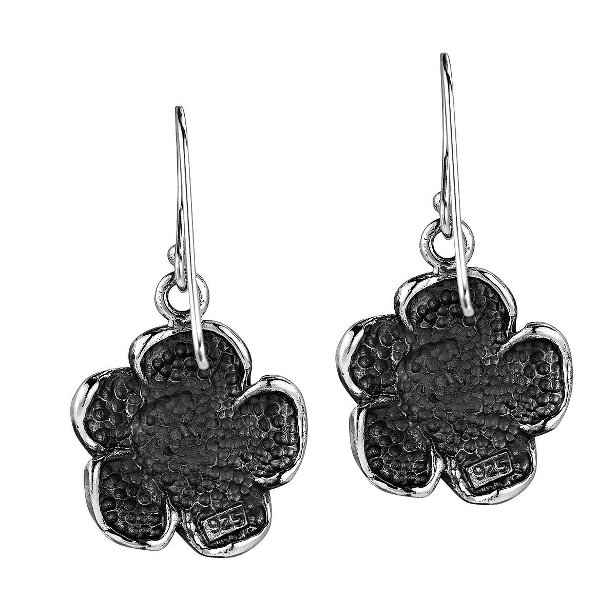 AeraVida Lovely Romantic Sweet Blooming Rose .925 Sterling Silver Dangle Earrings | Casual Sterling Silver Dangle Earring for Women | Jewelry Gift