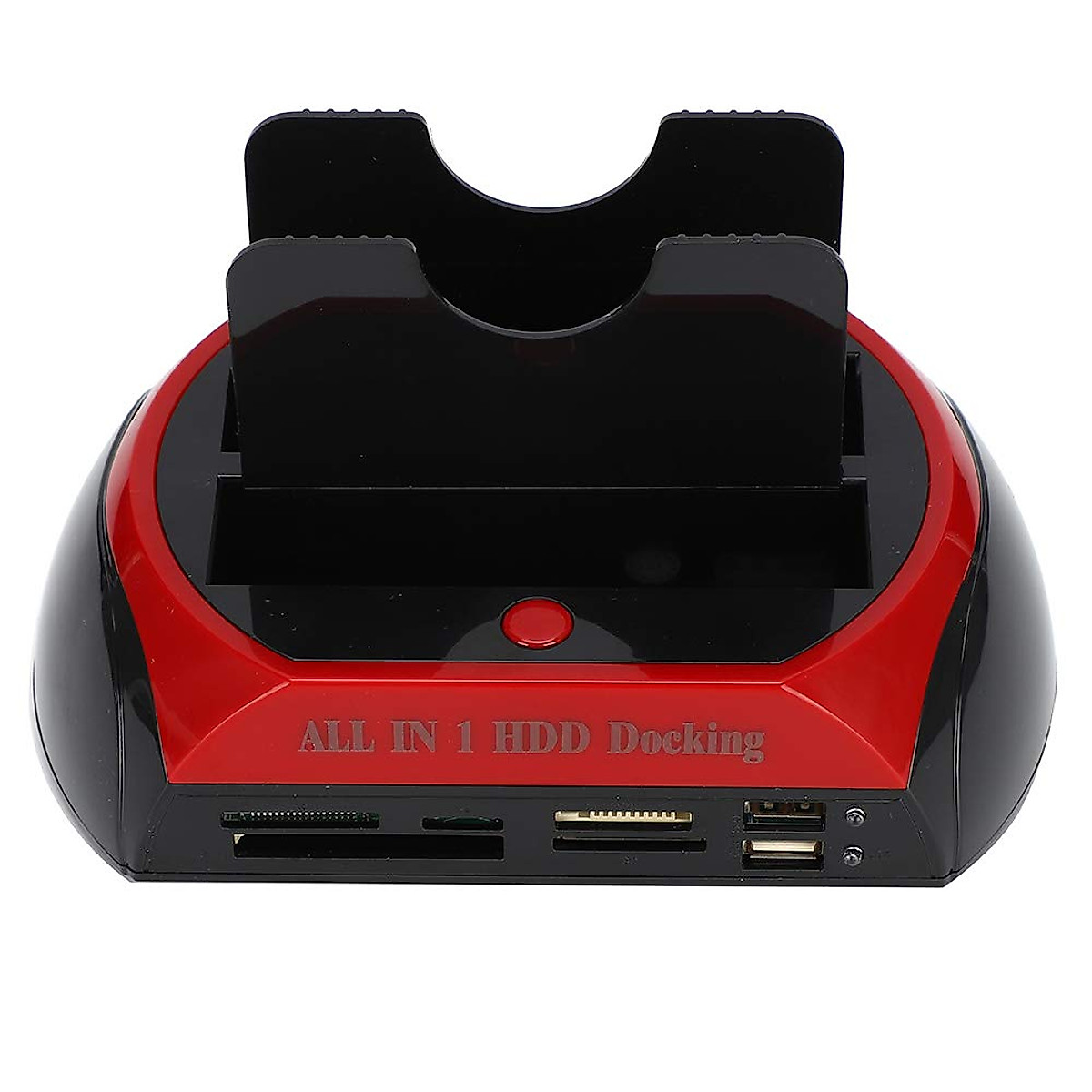 Linel Hard Drive Docking Station-2.5 /3.5 Inch SATA IDE HDD Dual Slots Hard Drive Enclosure Hard Drive Dock with All in One Hard Drive Reader USB 2.0 Hub Us Plug
