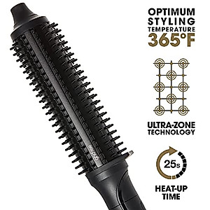 ghd Rise Hot Air Hair Brush | Professional Volumizing Hair Brush Blow Dryer, Hot Curling Brush to Dry Hair for Maximum Lift with Safer-for-Hair Styler Optimum Temperature | Black