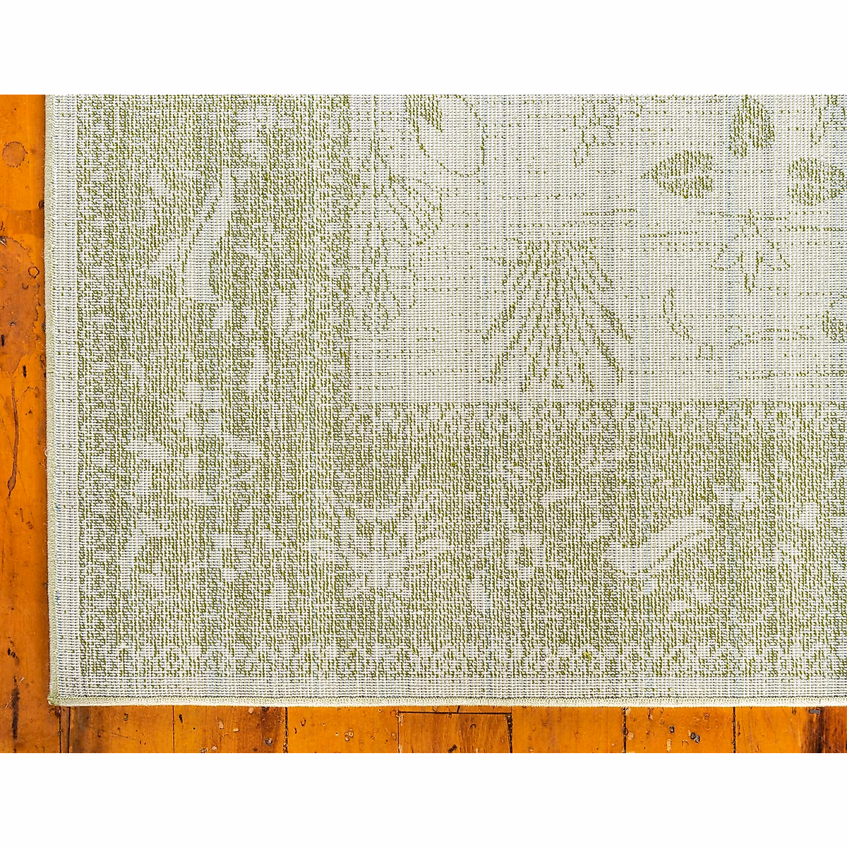 Unique Loom La Jolla Collection Farmhouse, Contemporary, Botanical, Traditional, Vintage Area Rug, 9 x 12 ft, Light Green/Green