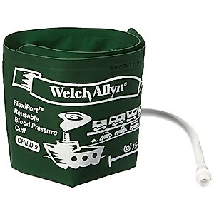 Welch Allyn REUSE-09-1SC FlexiPort Reuseable One Piece Cuffs, Child One-Tube Cuff, Size 9