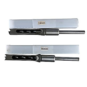 6pcs Square Hole Mortise Chisel Drill Bit Tools, 5/8" 9/16" 1/2" 3/8" 5/16" 1/4" HSS Woodworking Hole Saw Mortising Chisel Drill Bit Set, Different Sizes