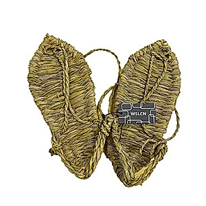 WSLCN Japanese Waraji Unisex Straw Sandals for Cosplay (2 pairs) EU 42