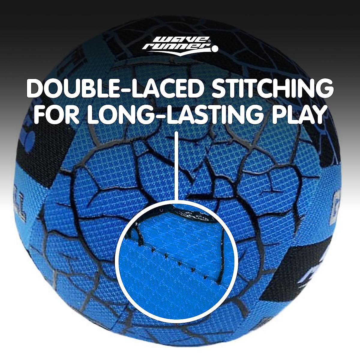 Wave Runner Waterproof Volleyball with Sure-Grip Technology - Perfect for Pool Games, Beach Volleyball and Indoor Pool - Durable Design with Special Texture for Reduced Stinging (Random Color)